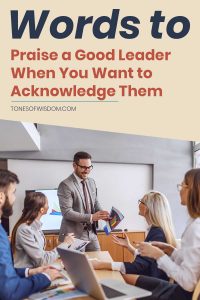 Words to Praise a Good Leader When You Want to Acknowledge Them - Tones ...