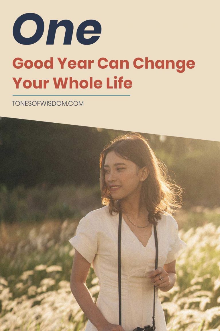 One Good Year Can Change Your Whole Life - Tones of Wisdom